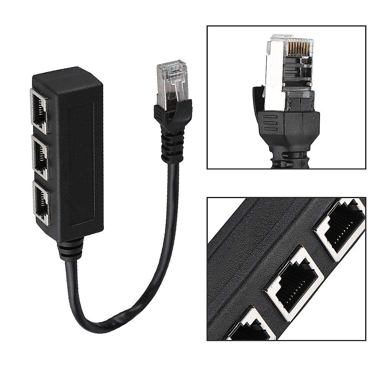 Network Splitter Adapter Network Adapter Ethernet Splitter, thernet Cable Adapter, for Router TV Box
