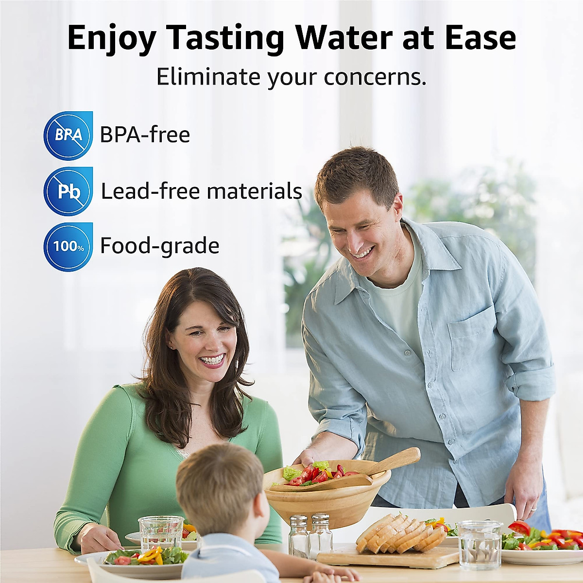 Overbest NSF Certified Pitcher Water Filter, Replacement for Brita® Pitchers and Dispensers, Brita® Classic 35557, OB03, Mavea® 107007, and More, Pack of 6