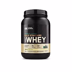 Optimum Nutrition Gold Standard 100% Whey Protein Powder, Naturally Flavored Vanilla, 1.9 Pound (Packaging May Vary)