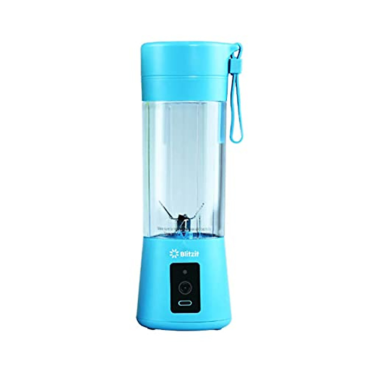 BLITZIT Portable Blender, Personal Size Blender Shakes and Smoothies Mini Jucier Cup USB Rechargeable Battery Strong Power Ice Blender Mixer Home Office Sports (BLUE)