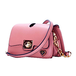 LANY "Daria Twist Lock Multi Compartment Cross Body Handbag (black)