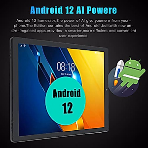 Zyyini Android 12 Tablet, 10.1in HD LCD Screen, 5G WiFi Calling Pad, Front 200w Rear 500w Dual Camera, Long Lasting Battery, 10 Cores Tablet PC 6GB 128GB(Green)