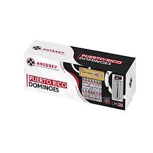Puerto Rico Dominoes, Puerto Rican Dominoes with Flag Engraved, Puerto Rico Dominos with a Scorecard, Coqui Patch and Boricua Pride Keyfob