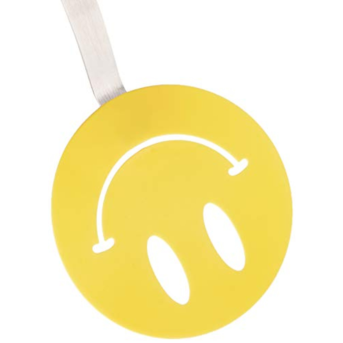 Tovolo Spatulart Smiley Nylon Flex Turner, Spatula Cooking Utensil Co-Molded With Silicone, Sturdy Steel Handle, Safe for Non-Stick Cookware, Face, H x 11.75 x W x 1.25