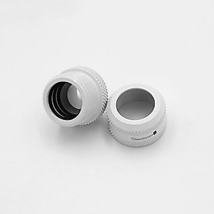 Barrow G1/4" to 14mm Hard Tubing Compression Fitting, White, 4-pack