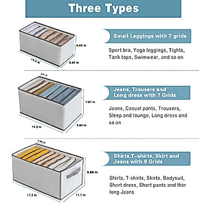 WENSEFTY Wardrobe Clothes Organizer, PP Board Mesh Closet Drawer Organizers for Clothing, Clothes Organizer and storage for folded Jeans Pants T-shirt Legging Dress