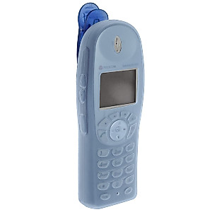 Artisan Power Blue Silicone Gel Case for Polycom SpectraLink 8030 | Healthcare Grade Silicone & Translucent Blue Ratchet Swivel Belt Clip | Matches OEM Part Number WTO460