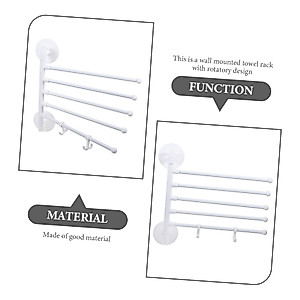 FONDOTIN 1 Set Kitchen Towel Holder Clothes Drying Rack Towels Towel Bar Coat Hangers Towel Rack Toilet Tissue Rack Towel Hanger for Bathroom Hand Towel Hanging Rack Stainless Steel White