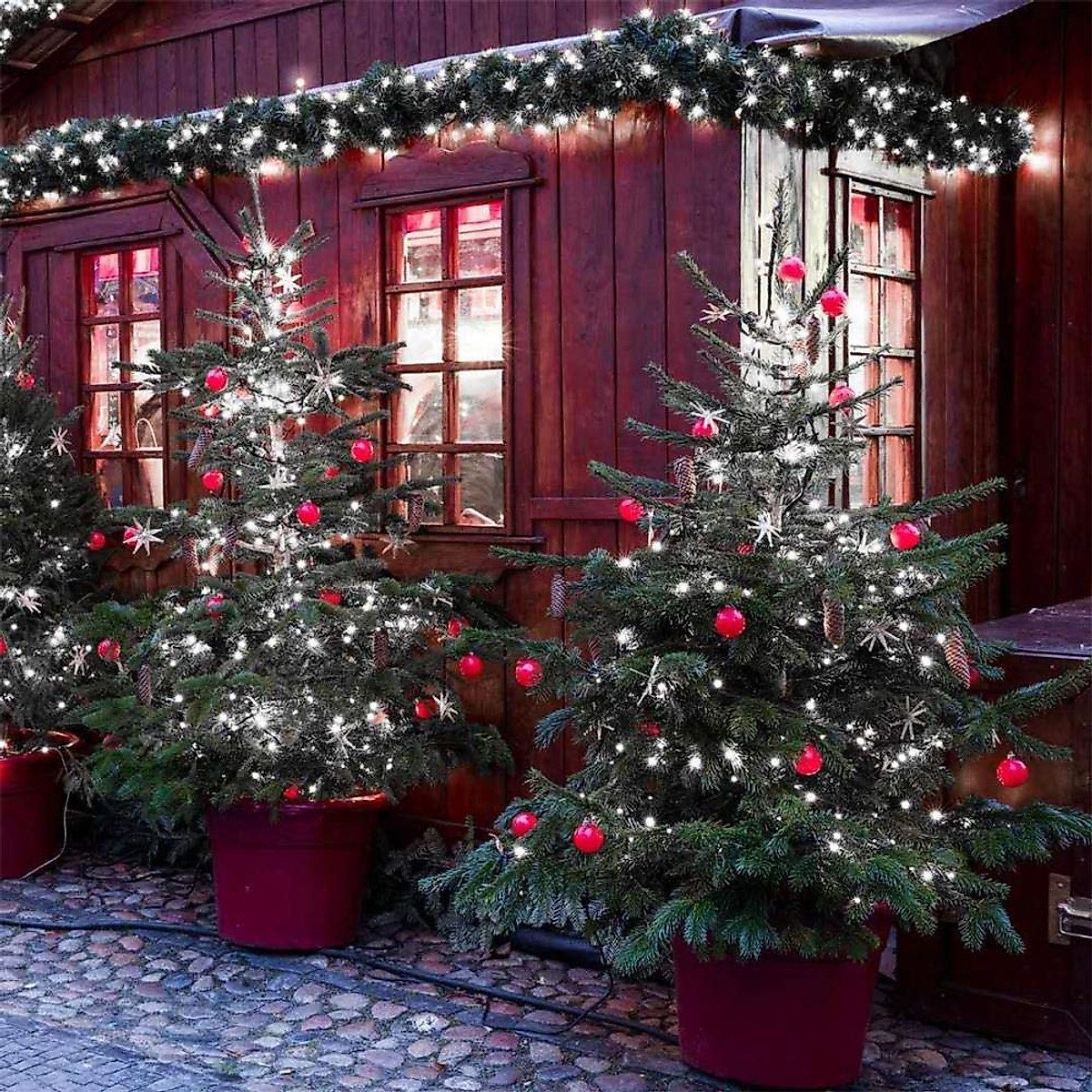 yongzhenlite 50 Count Wide Angle 5MM Mini LED Christmas Lights,White Led String Lights for Outdoor and Indoor Christmas Trees Decoration,Commercial Grade,Green Wire,17Feet,UL Listed (Cool White)