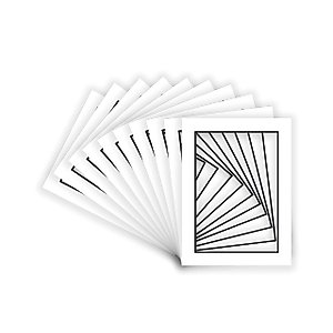 12x16 White on Black Double Mat for 11x14 Photo - Picture Matboard for Frames Measuring 12 x 16 Inches - Bevel Cut Matte to Display Art Measuring 11 x 14 Inches - Acid Free ONE MAT