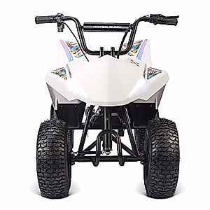 HYPER GOGO Electric Quad ATV for Kids,13" Tires Four-Wheeled Off-Road Vehicle,36V 350W Motor up to 10 Miles(White)