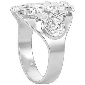 Sabrina Silver Sterling Silver Cigar Band St Jude Ring for Women 3/4 inch wide size 6