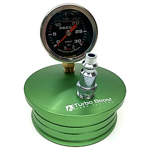 4" inch Turbo Boost Leak Tester - Leak Detector - 6061 Billet Aluminum - 30 PSI - Check Test Intake Charge Pipe Pressure Leaks - Includes Both Tire and 1/4" Air Fititng
