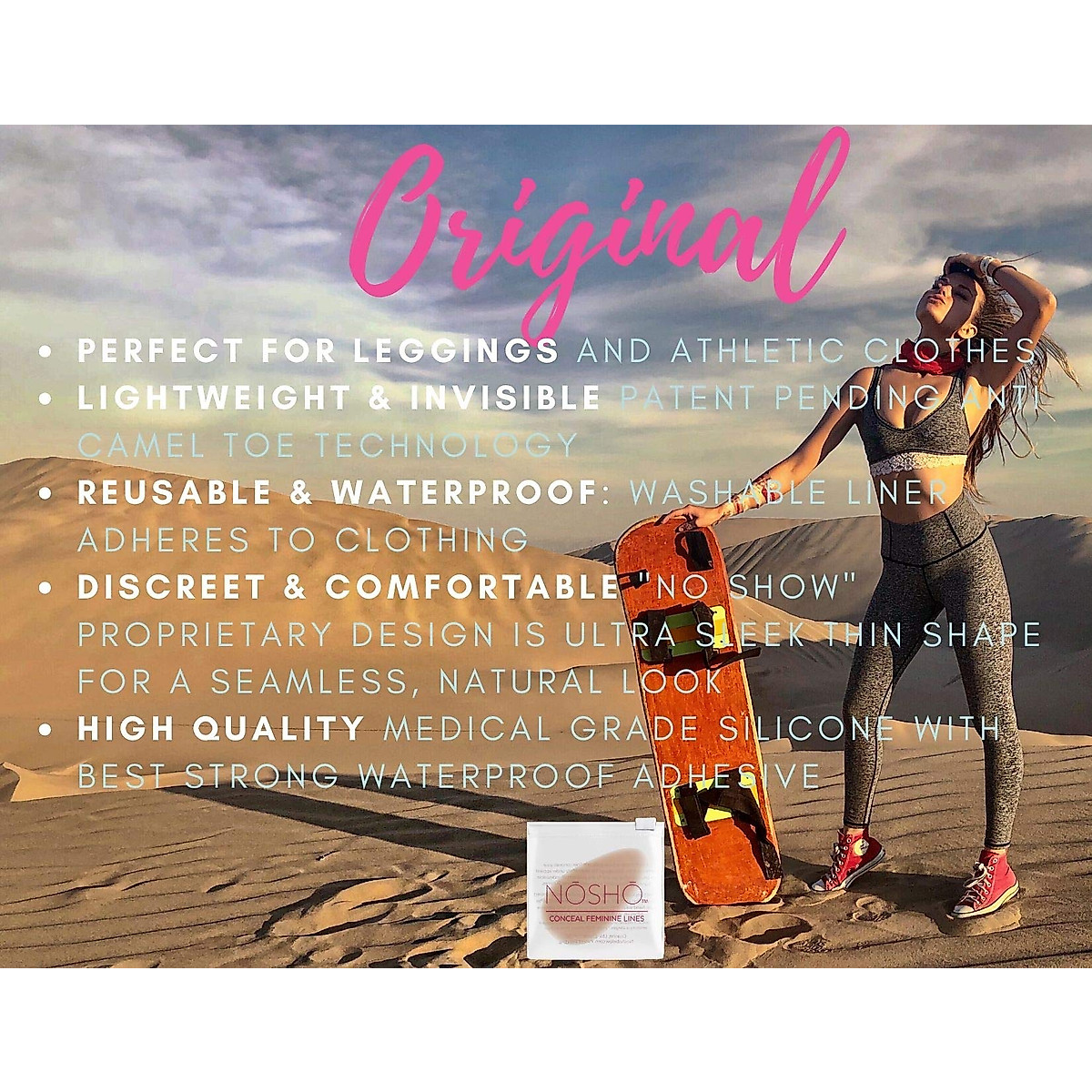 NŌSHŌ Original Camel Toe Concealer Reusable Invisible Adhesive Silicone