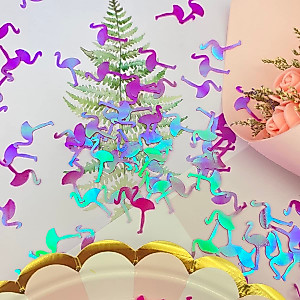 2000 Pieces Flamingo Party Glitter PVC Confetti for Handicrafts, Card DIY, Engagement Wedding Bridal Shower Birthday Valentines Party Decorations (Plum Red)