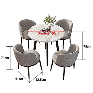 Round Conference Table,Office Reception Room Club Table And Chair Set,small Conference Table For 4,Reception Table And Chair Combination Negotiation Table Office Shops Meetings Small Round Tables ( Si