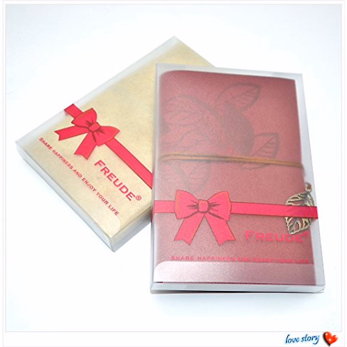 Refillable Notebook Journals,FREUDE A6 Leather Bound Travel Diary Art Drawing Sketchbook Journals to Write in for Women,Best Gift for Teens Girls and Boys