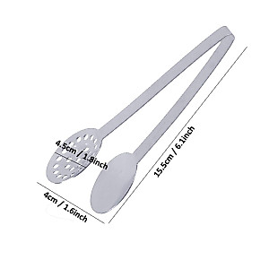 TraderPlus 2 Pack Stainless Steel Tea Bag Squeezer Tongs Strainer Grip