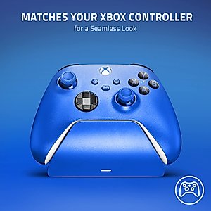 Razer Universal Quick Charging Stand for Xbox Series X|S: Magnetic Secure Charging - Perfectly Matches Xbox Wireless Controllers - USB Powered - Robot White (Controller Sold Separately)