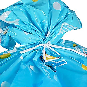HANSWARE Extra Large Gift Bag for Presents,Shower Gift Bags for Boys, Jumbo Baby Gift Bag for Wedding Wrapping,Birthday, Party,Giant Huge Gifts- 56" x 36" (Blue Plane, 1 Count)