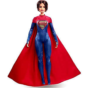 Supergirl Barbie Doll, Collectible Doll from The Flash Movie Wearing Red and Blue Suit with Cape, Doll Stand Included