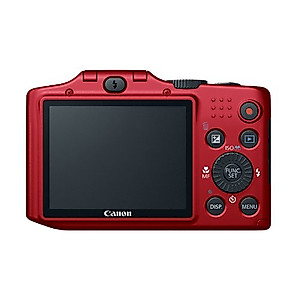 Canon PowerShot SX160 is 16.0 MP Digital Camera with 16x Wide-Angle Optical Image Stabilized Zoom with 3.0-Inch LCD (Red)