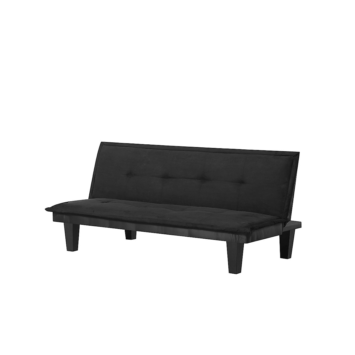 LCH Folding Sofa Bed Convertible, Futon Sofabed with 3 Adjustable Positions for Living Room, Home, 63.8” x29.9”x 28.3”, Black