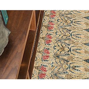 Unique Loom Edinburgh Collection Area Rug - Canmore (5' 1" x 8' Rectangle, Navy Blue/ Tan)