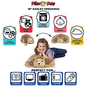 Pillow Pets Originals Harley Hedgehog, 18” Stuffed Animal Plush Toy