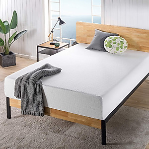 ZINUS 12 Inch Ultima Memory Foam Mattress, Pressure Relieving, CertiPUR-US Certified, and Shalini Upholstered Platform Bed Frame, Mattress Foundation, Wood Slat Support, Dark Grey, Queen