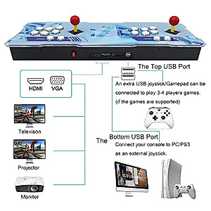 WYGAMING【20000+ Games in 1】 Pandora E-Sports Box Pro Arcade Games Console for Home,,Plug and Play HDMI Video Games Machine,4 Players,Search/Save/Hide/ Pause Games