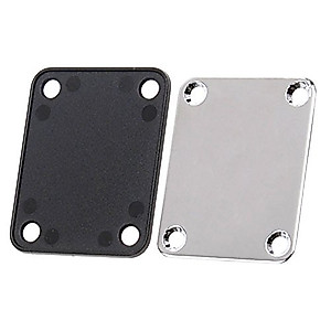 Ogrmar Neck Plate with Crews Chrome Replacement for Electric Guitar 1PCS