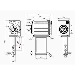 Mytee Products (4 Pack) Trailer Stake Pocket Winch Flatbed Utility Capacity# 16200 lbs