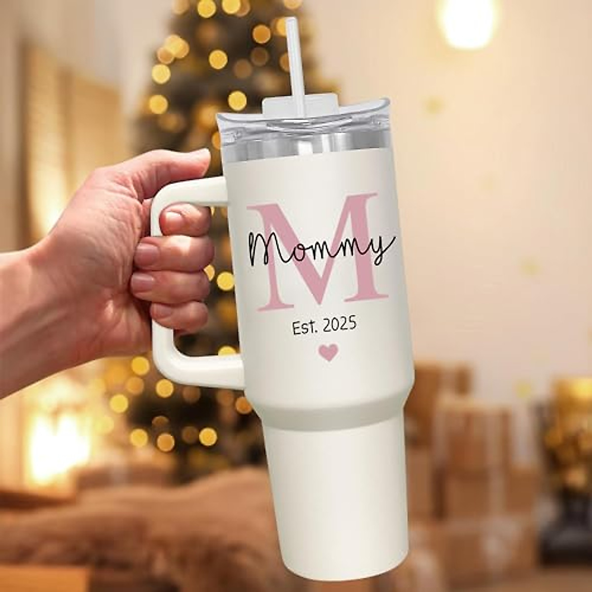 Personalized Custom Mama Tumbler, Mama Tumblers With Handle And Straw, Mothers Day Tumbler Gifts, Mommy Cups, Gifts For Moms, Birthday, Christmas