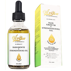 9 in 1 Natural Hair Growth Serum & Strengthening Oil with Rosemary, Jojoba, Coconut, Castor, Grape Seed Oil & Peppermint Leaf for Split Ends and Dry Scalp Treatment 2 FL