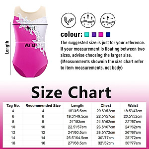 Linjinx Gymnastics Leotards for Girls One-piece Sparkle Diamonds Metallic Ballet Dancing Athletic Bodysuit Jumpsuit Pink 12 Years