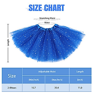 Century Star Girls Sparkle Tutu Skirt Tulle Ballet Skirts 3 Layers Princess Tutu for Toddler Kids Baby Party Dress Birthday Halloween 2-8T Cute Green