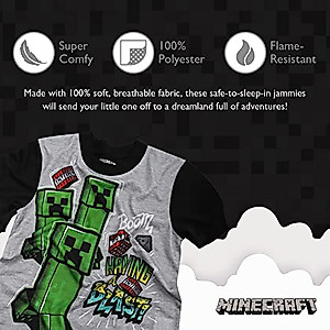 Minecraft Boys' Cotton Pajama Set, Have A Blast, 6