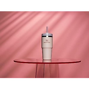 Stanley Quencher H2.0 Tumbler with Straw 14 oz | Flowstate 3-Position Lid | Cup Holder Compatible for Travel | Insulated Stainless Steel Cup | BPA-Free | Rose Quartz 2.0