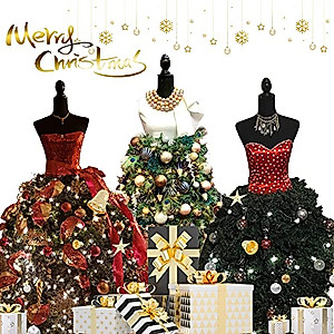 Female Mannequin Torso with Adjustable Tripod Stand, 2 in 1 Dress Form White Mannequin Body w/ Detachable Black Torso Cover for Sewing, Dressmaker, Home Decor, Jewelry & Clothing Display