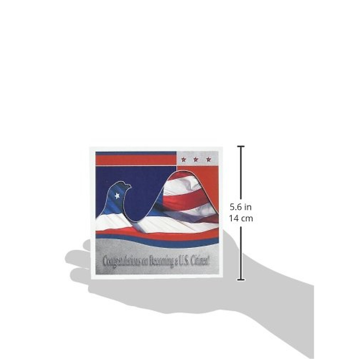 Congratulations on Becoming a U.S. Citizen, Flag Eagle - Greeting Card, 6 x 6 inches, single (gc_40424_5)