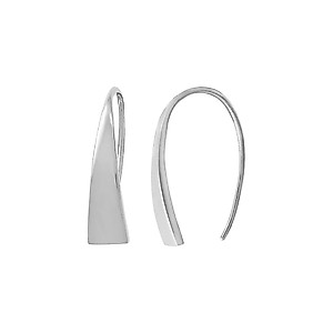 Boma Jewelry Sterling Silver Triangle Pull Through Hoop Earrings