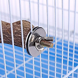 Mogoko Natural Wood Bird Perch Stand, Hanging Multi Branch Perch for Parrots, Parakeets Cockatiels, Conures, Macaws, Love Birds, Finches