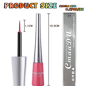 Permotary 16 PCS Matte Colorful Liquid Eyeliner Set Neon Eye Liners Pen,Waterproof Long Lasting Quick Dry Rainbow Eyeliner Eyeshadow Pencil Makeup Kit Gift for Women Girls