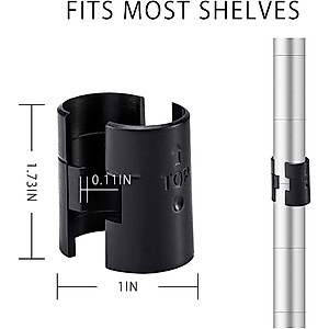 Wire Shelf Clips, Wire Shelving Shelf Lock Clips 20 Pairs 40 Pieces for 1" Post,Shelving Sleeves, Fits with Thunder Group, Alera, Honey Can Do, Eagle, Regency, Metro