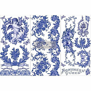 Beautiful French Blue | Mini Decor Transfers | Redesign with Prima Furniture Mixed Media
