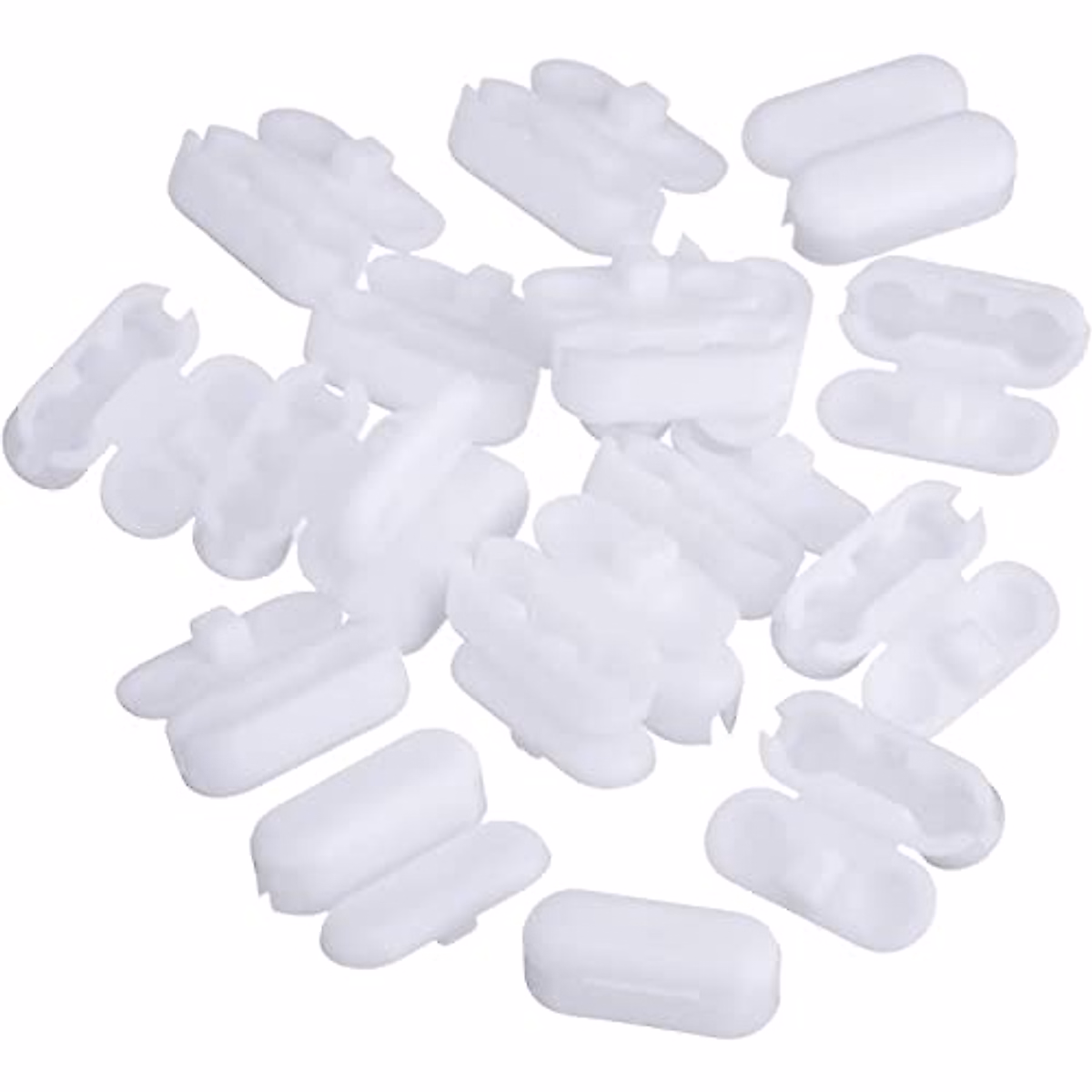 20 Pack Replacement Vertical Roman Roller Blind Ball Chain Cord Connector Clips (Plastic A)