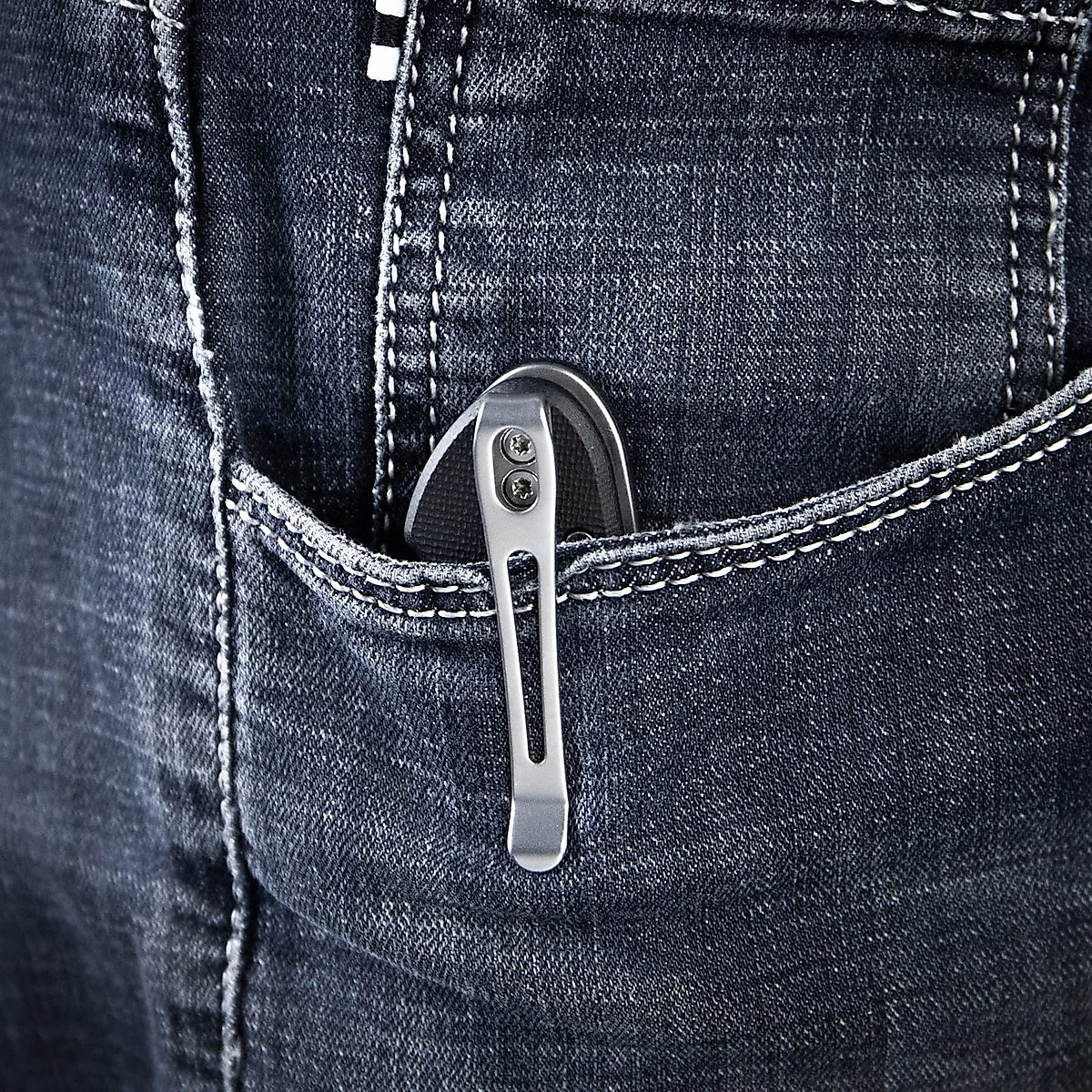 KUBEY Dugu KU159C Outdoor Folding Knife 2.91" 14C28N Sandvik Blade and G10 Handle with Reversible Pocket Clip for Hunting Fishing and Camping