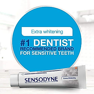 Sensodyne Toothpaste for Sensitive Teeth & Cavity Protection, Extra Whitening 4 Ounce (Pack of 2) (08416)