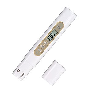 Water Tester, 0~99990ppm High Sensitivity Glass Electrode TDS Meter Alloy Probe 3 Keys with Backlit for Aquaculture